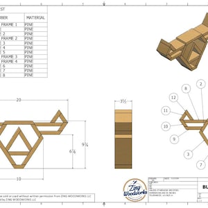 Wooden Bull Head Wall Floating Shelf Woodworking Plan - Easy Step-by ...