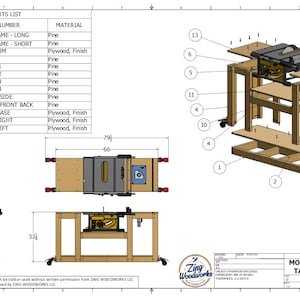 Table Saw With Router Mobile Workbench - Shop Furniture Woodworking ...