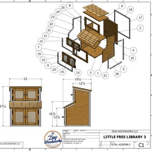 Little Free Library Pantry Book Share Woodworking Plan - Easy Wood ...