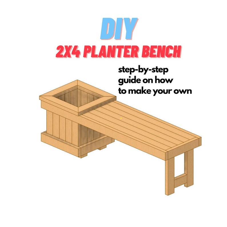 DIY Planter Bench Plans Easy Weekend Project Make Entirely | Etsy