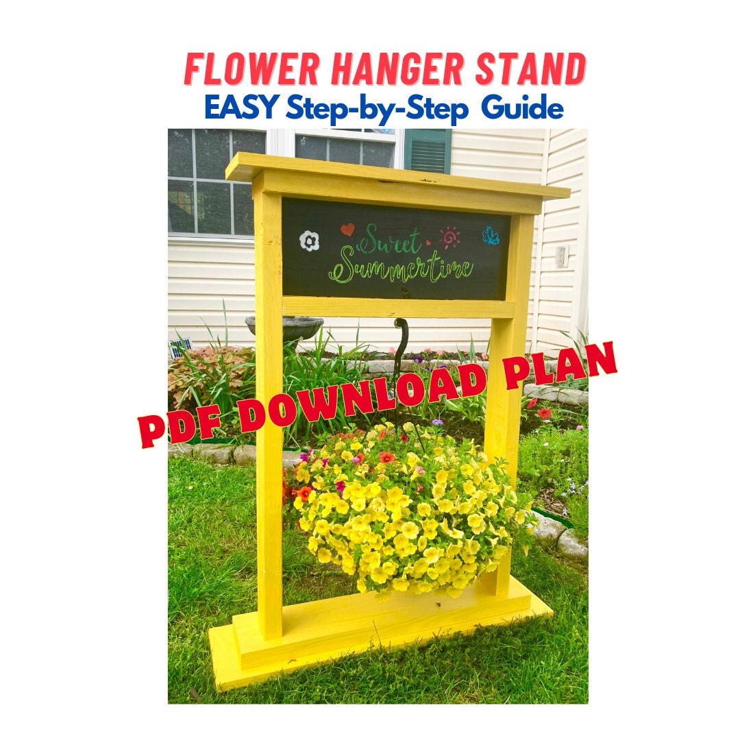 Outdoor Garden Flower Stand Plan - Welcome Sign Flower Stand - Easy ...