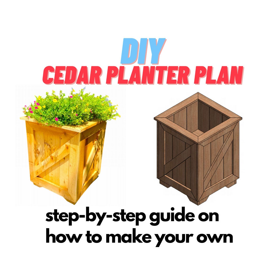 Cedar Garden Planter Plans / Cedar Planter Box / Planter Box Plans ...