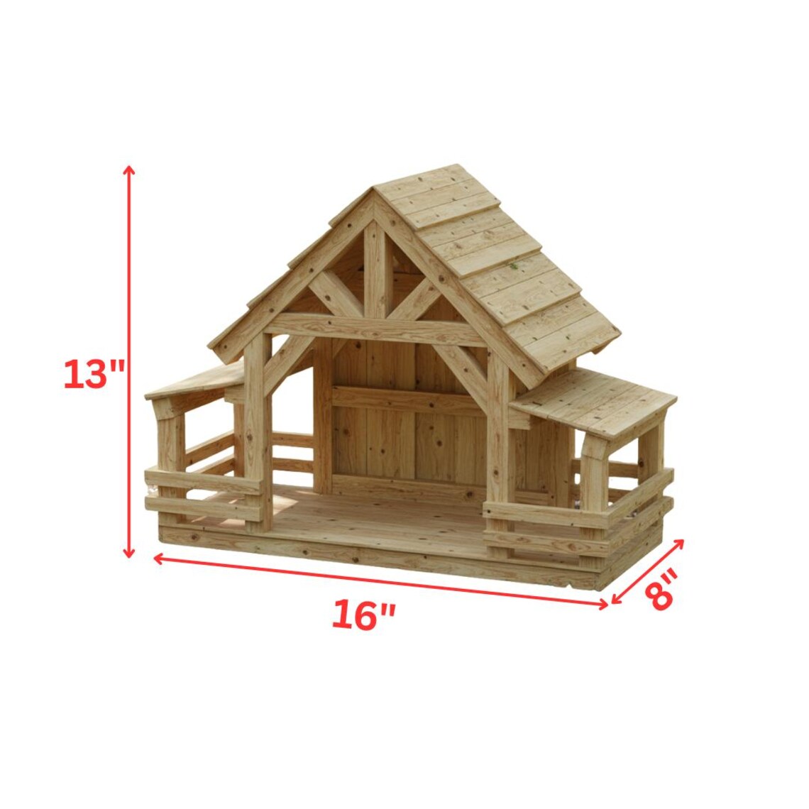 DIY Wooden Christmas Manger Nativity Scene Instruction Woodworking Plan ...