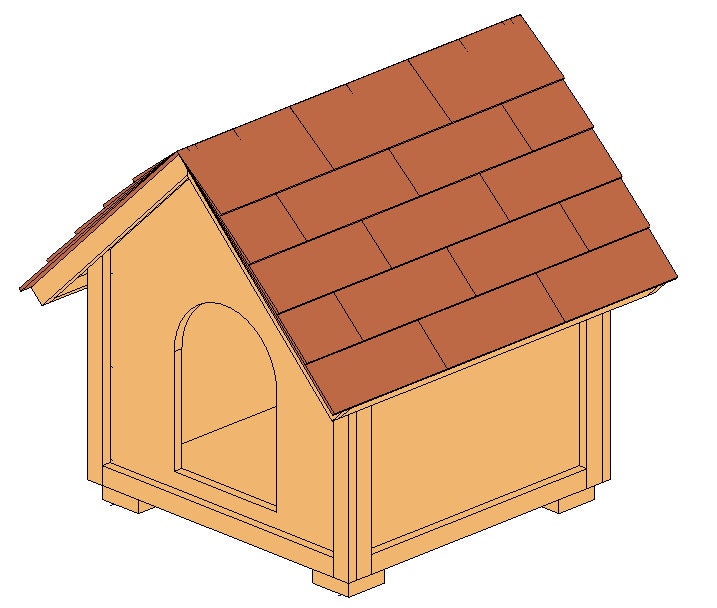 DIY Outdoor Dog House Instruction Plan Outdoor Animal Hut Home Shelter ...