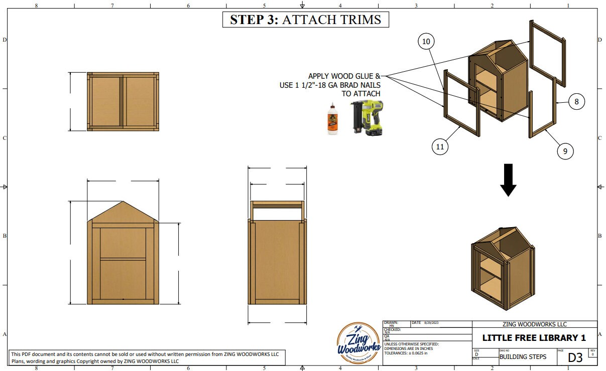 Little Free Library Pantry Book Share Beginner Friendly Woodworking ...