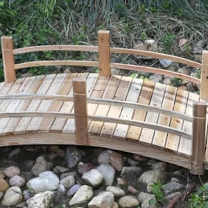 Arched Garden Bridge Woodworking Plan - Outdoor Garden Bridge ...
