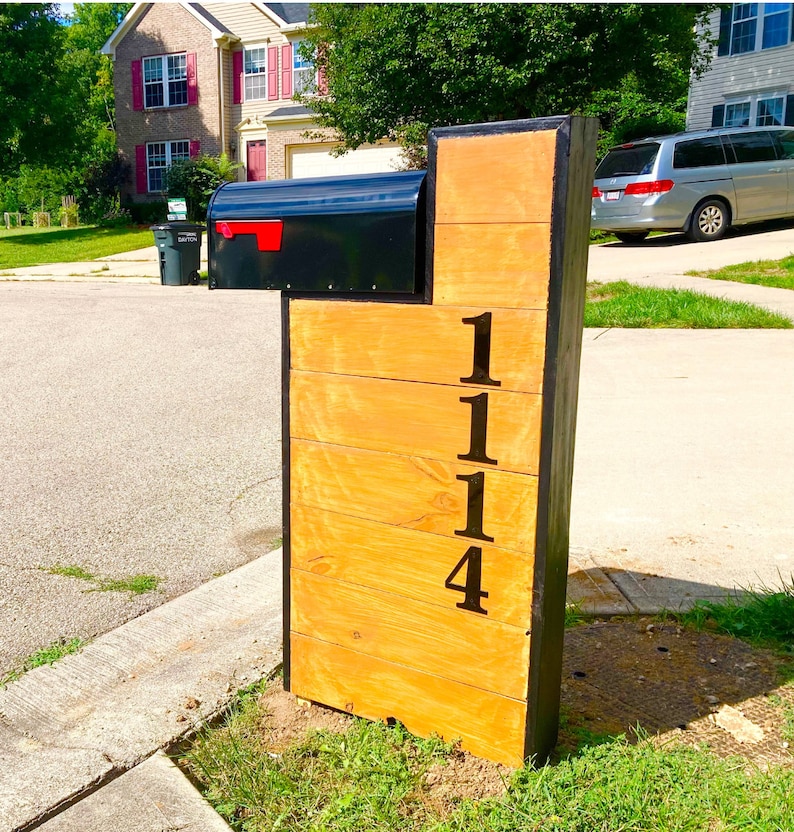 Modern Wooden Mailbox Post Plan Instructions 2x4 Standard - Etsy