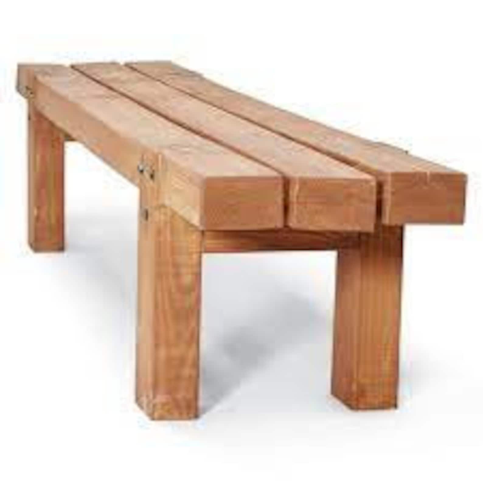 DIY 4x6 Garden Timber Bench Plans - Easy Weekend Project - Make From ...