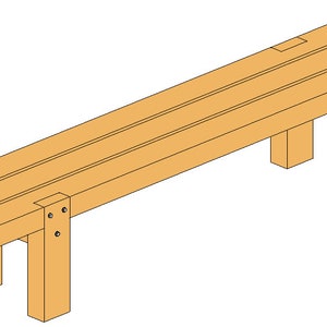 DIY 4x6 Garden Timber Bench Plans - Easy Weekend Project - Make From ...