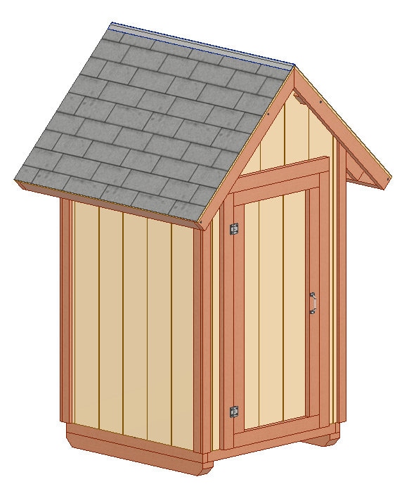 4x4 Small Outdoor Garden Storage Shed Build Plans - DIY Easy ...