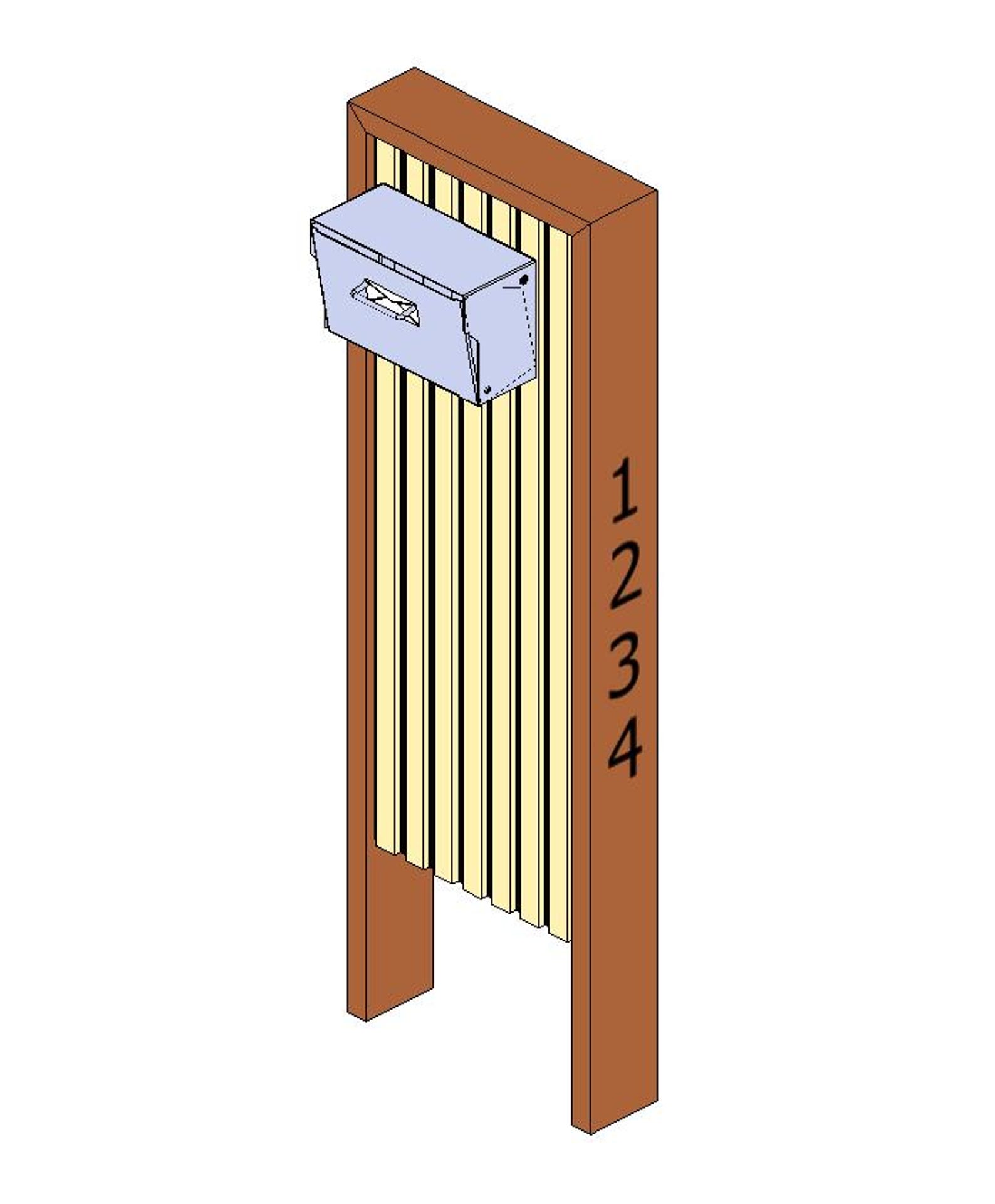 Modern Wooden Mailbox Post Plan Instructions- Mid Century Mailbox Post ...