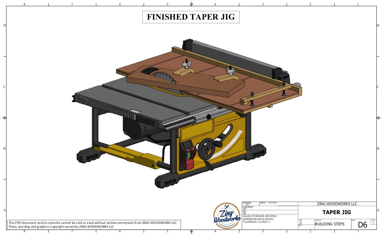 DIY Taper Jig for Table Saw - Essential Woodworking Jig - Woodworking ...