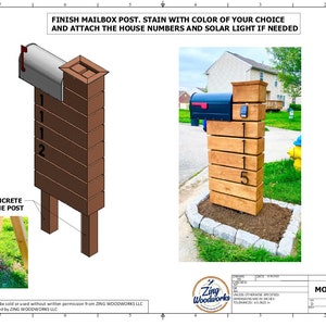 Modern Wooden Mailbox Post - Beginner Friendly Woodworking Plan ...
