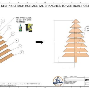 DIY Outdoor Wooden Christmas Tree Woodworking Plans - Easy Woodworking ...