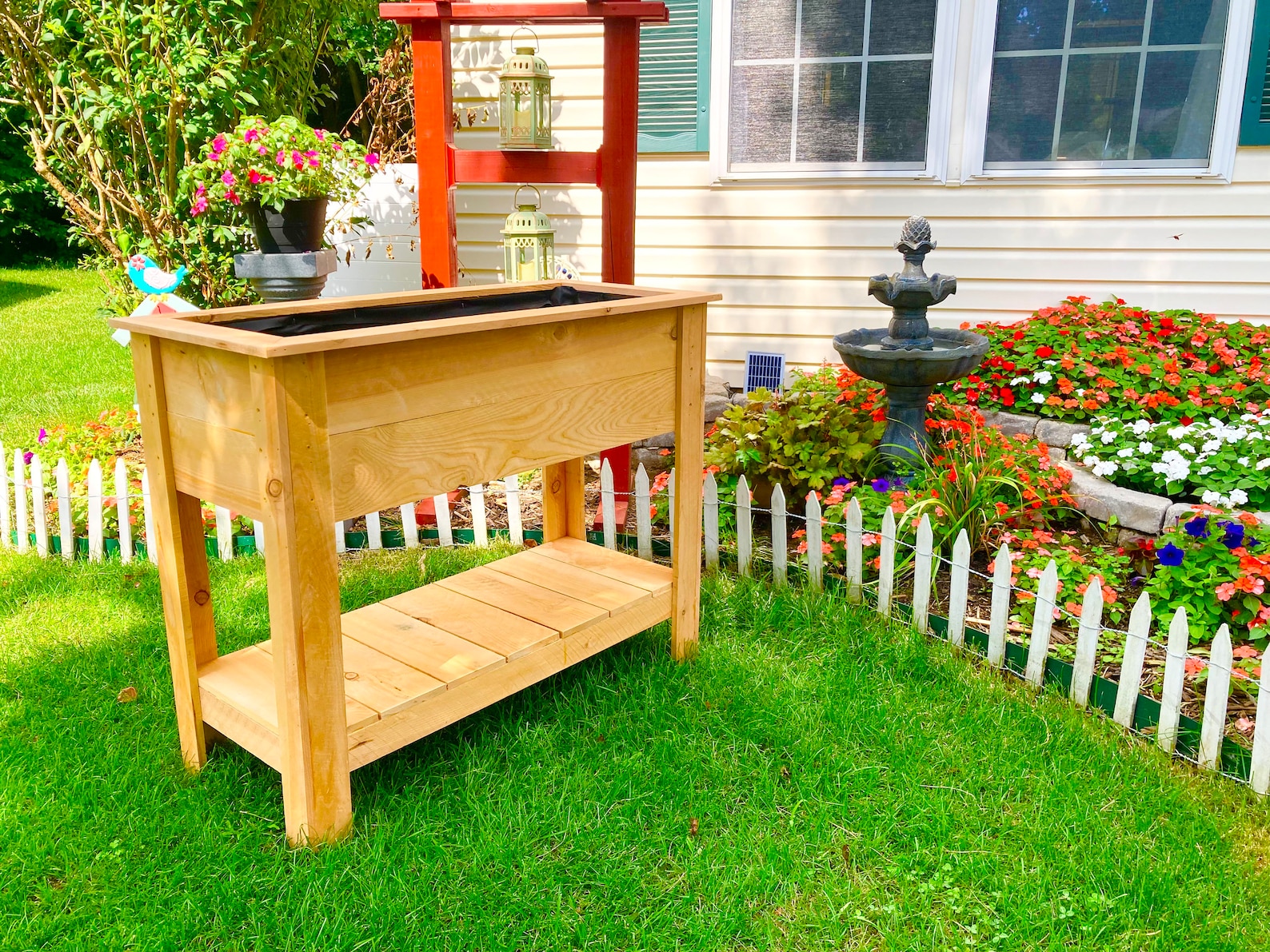 Tall Garden Cedar Planter Plans / Raised Planter Box / Planter Box ...