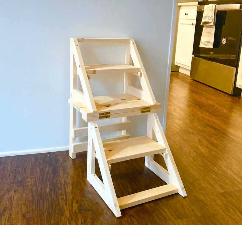 Kid's Chair to Helping Tower Ladder Woodworking Plans - Easy Step-by ...