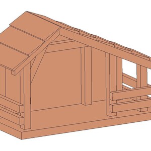 DIY Wooden Christmas Manger Nativity Scene Instruction Woodworking Plan ...