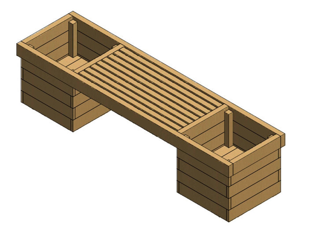 DIY Planter Bench Plans - Easy Weekend Project - Make From Standard 2x2 ...