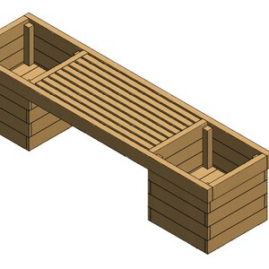 DIY Planter Bench Plans - Easy Weekend Project - Make From Standard 2x2 ...