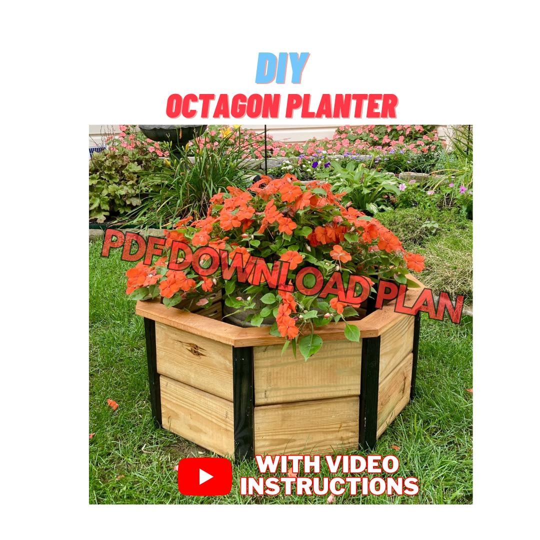Octagon Eight-sided Garden Planter Plans / Raised Planter Box Plans ...