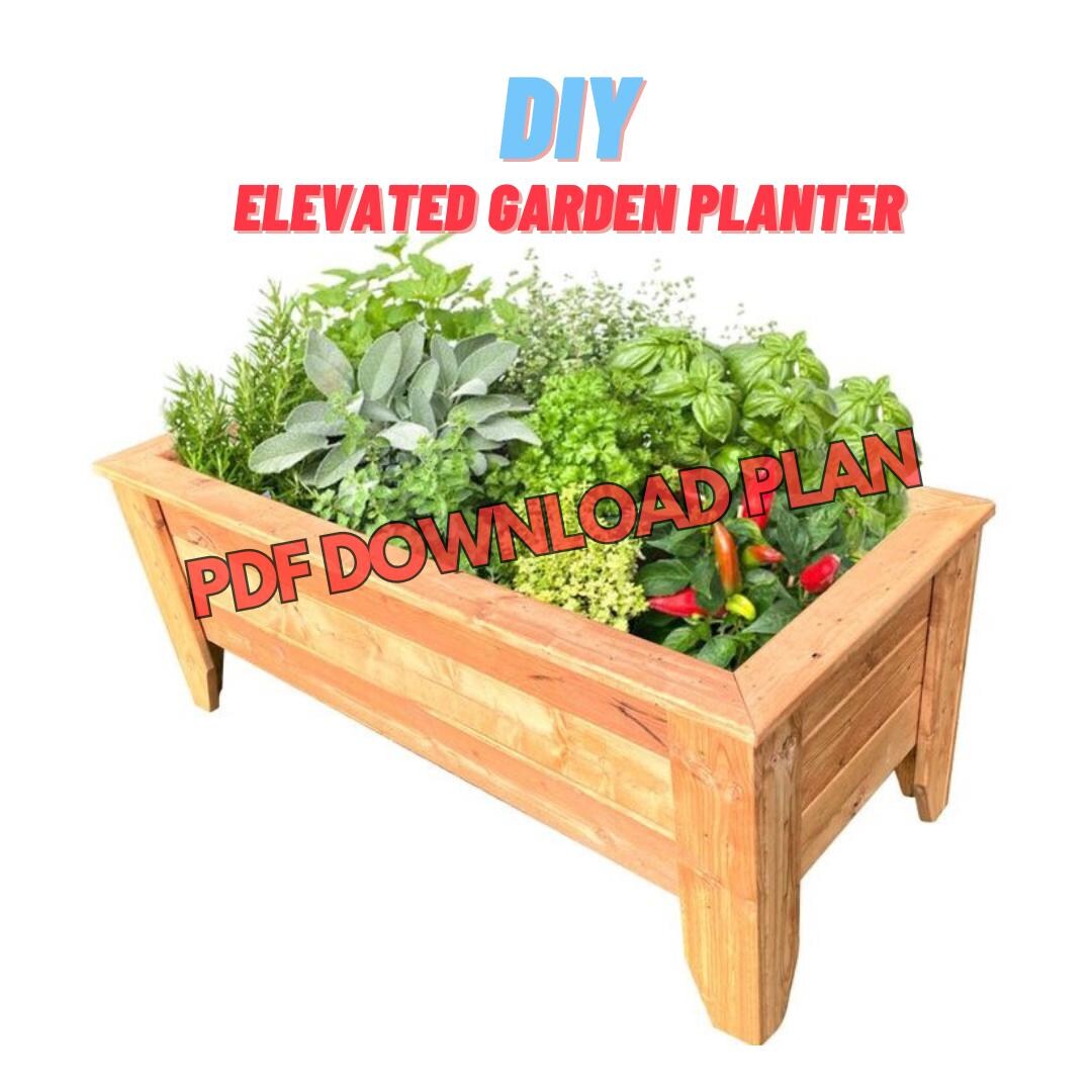 Garden Planter Plans / Raised Planter Box / Planter Box Plans / Garden ...