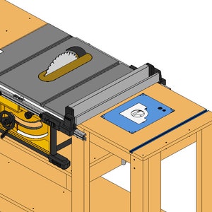 Table Saw With Router Mobile Workbench - Shop Furniture Woodworking ...