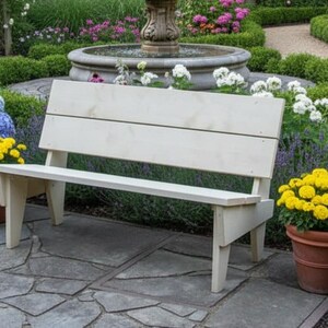 DIY 2x8 Modern Outdoor Garden Bench Plans - DIY Easy Woodworking ...