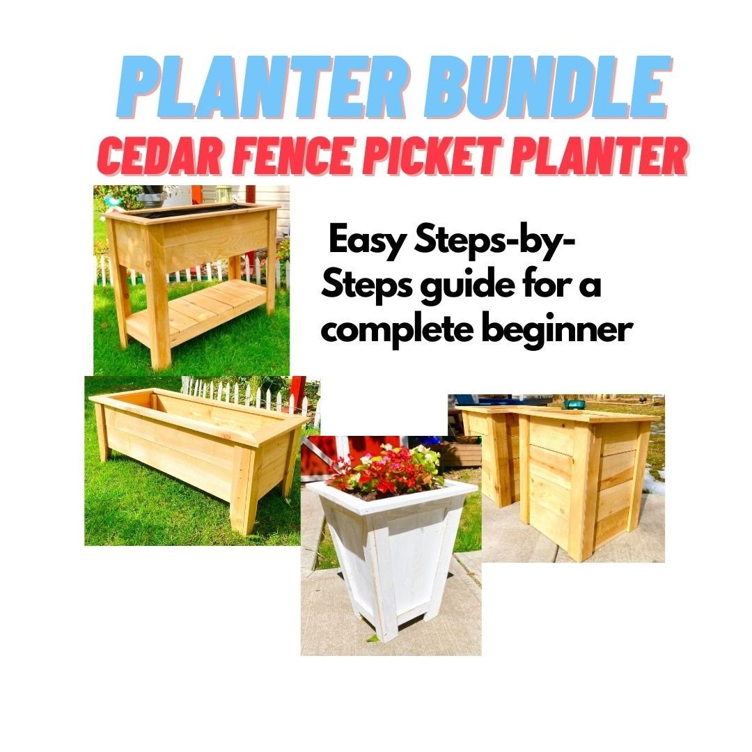Bundle Cedar Planter Woodworking Plan - Wood Products to Sell for High ...