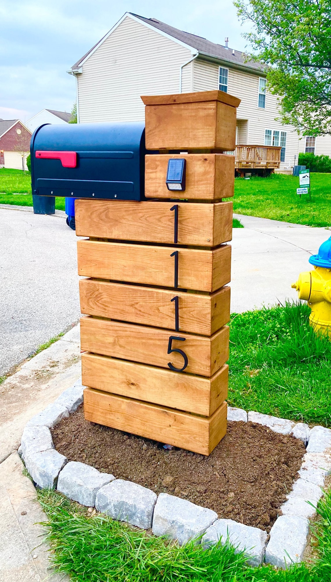 Modern Wooden Mailbox Post Plan Instructions Mid Century - Etsy