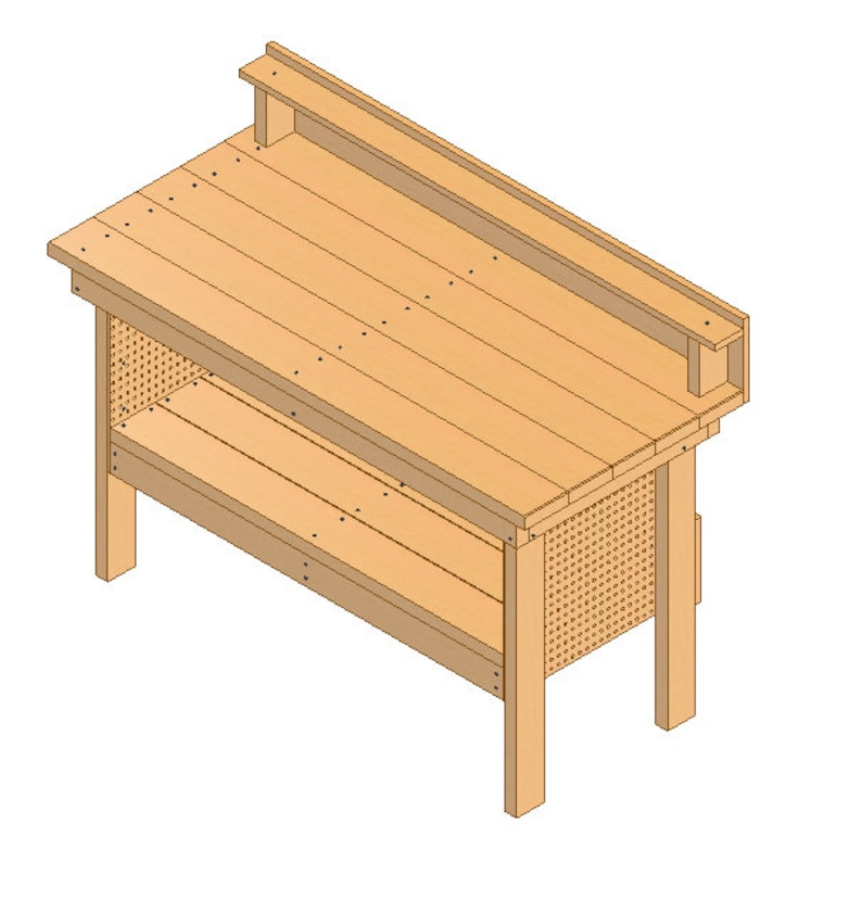 DIY Classic Workbench Instruction Plan Easy Weekend Project - Etsy