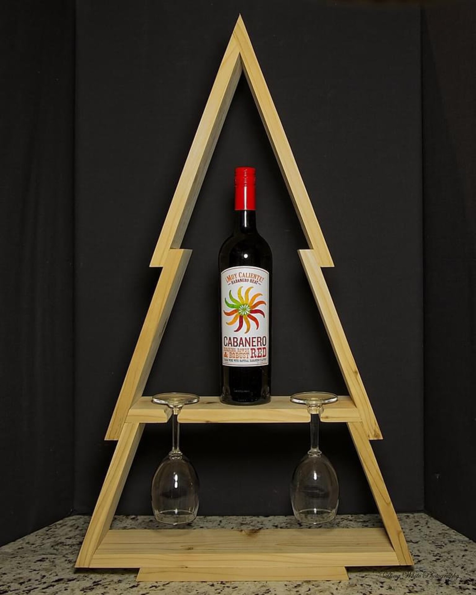 Wooden Christmas Tree Wine Rack Woodworking Plan Easy Step-by-step ...