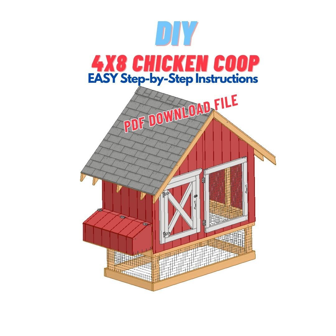 DIY Chicken Coop Rabbit Hut Instruction Plan - Outdoor Animal Hut Home ...