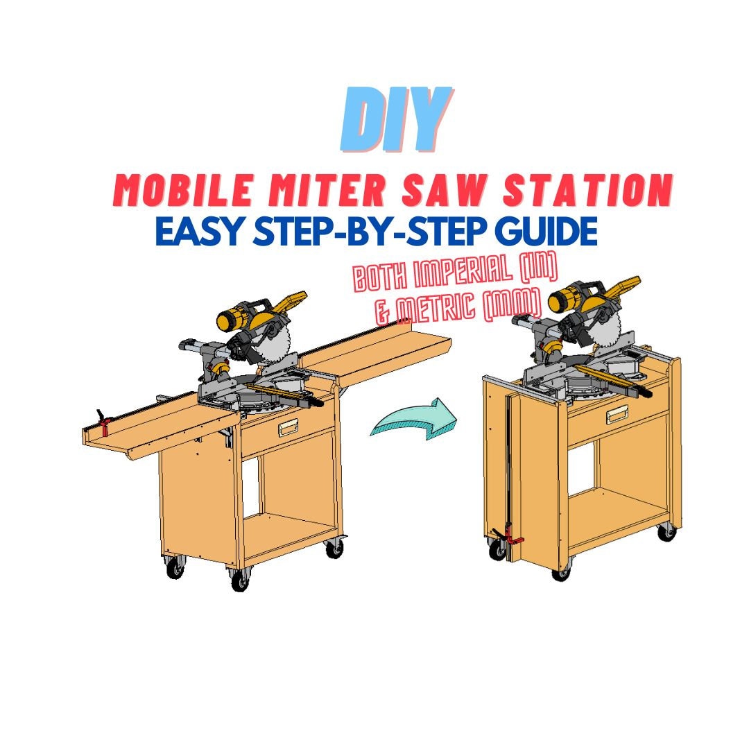Mobile Miter Saw Station With Foldable Wings - Shop Furniture Plans ...