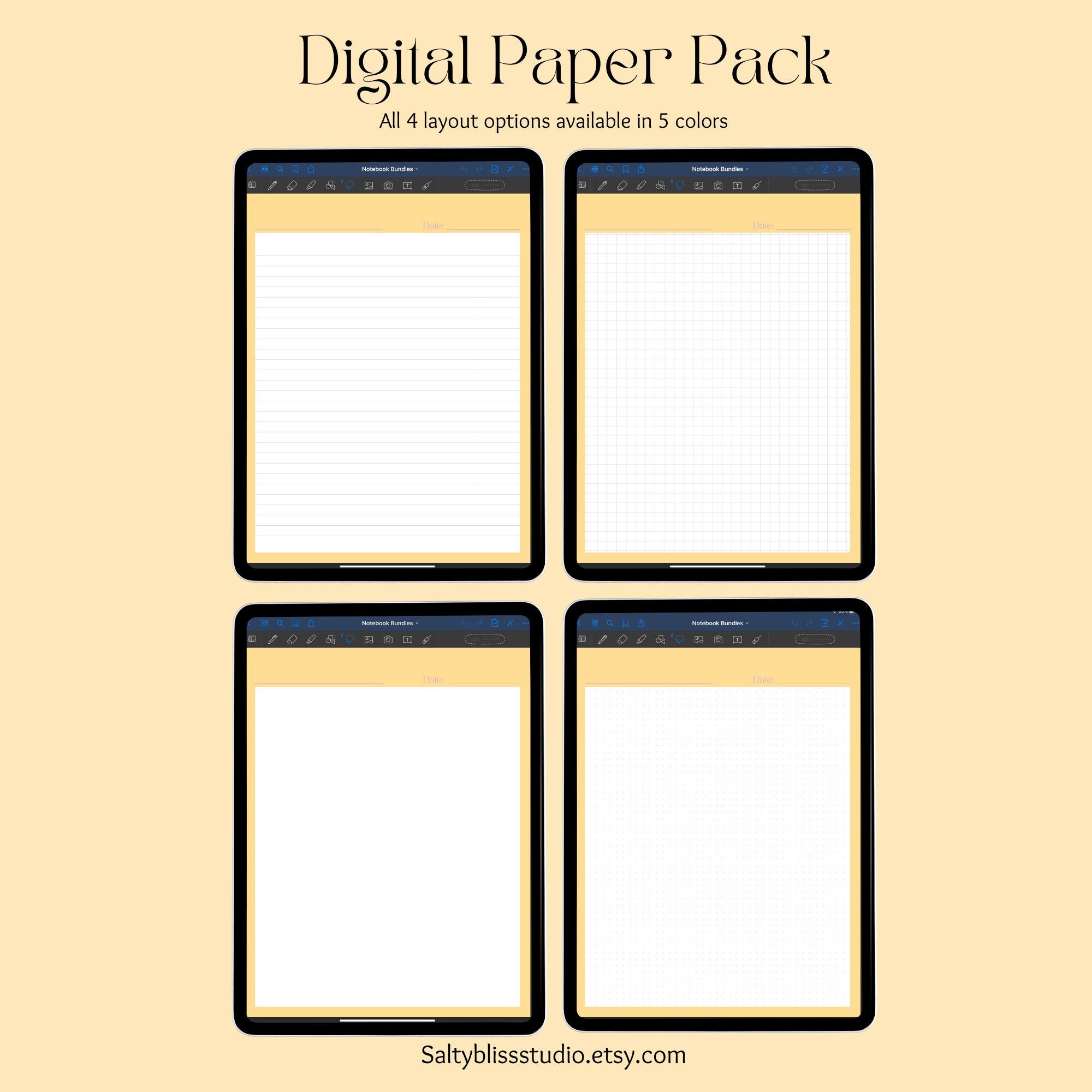 Paper & Party Supplies Paper Calendars & Planners Digital Bright Paper ...