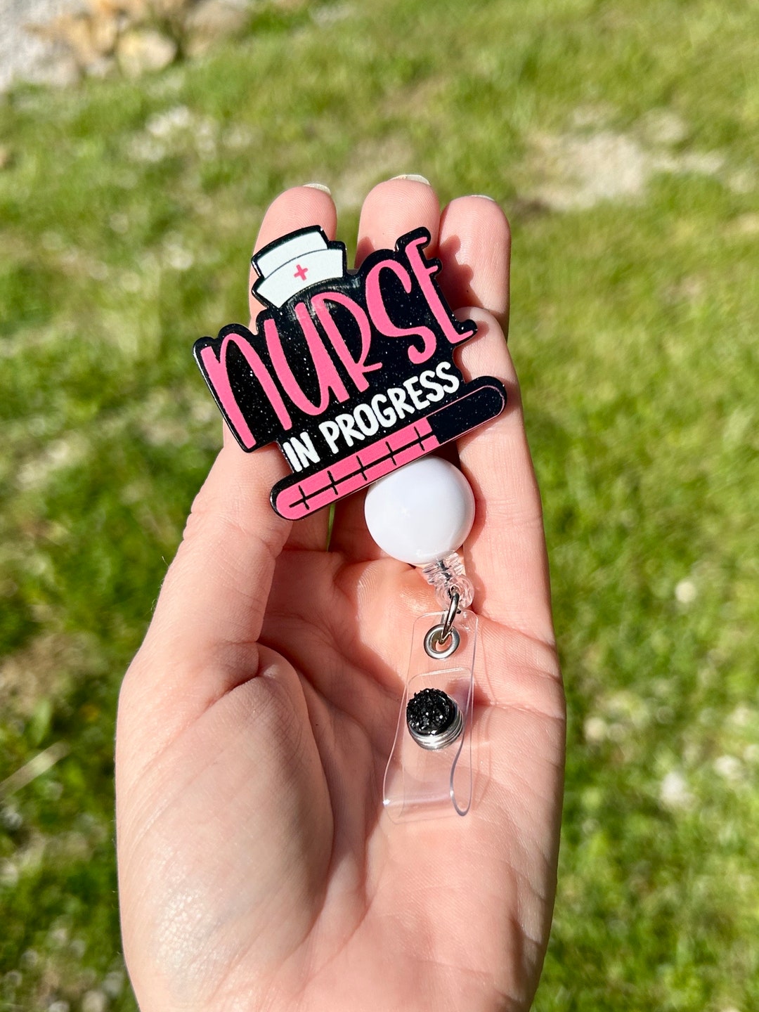 Nurse in Progress/ Nurse/ Nursing Student/badge Reel/ Badge Holder/ Key ...
