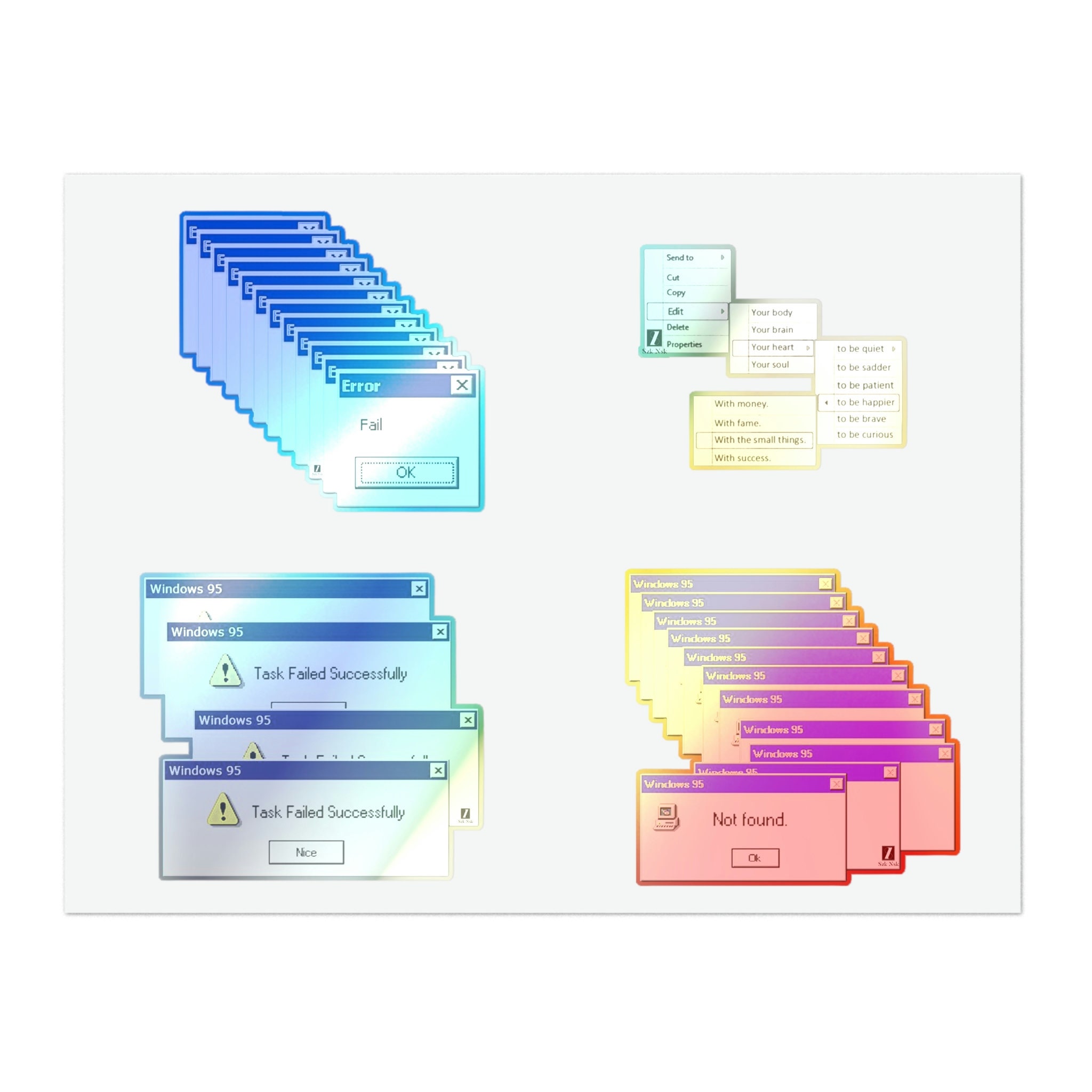 Warning Sticker Sheet - Etsy