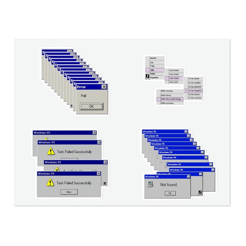 Warning Sticker Sheet - Etsy