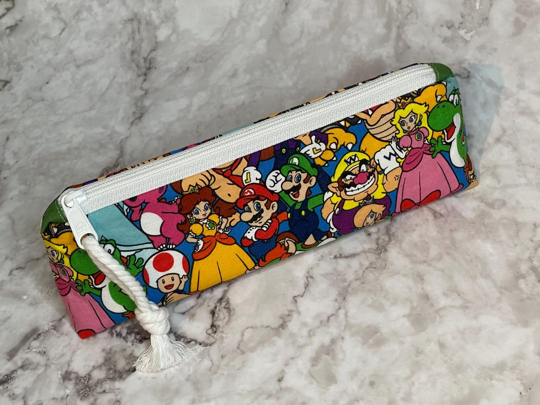 Super Mario Pencil Case, Zippered, Lined, for School or Work, Hobbies ...
