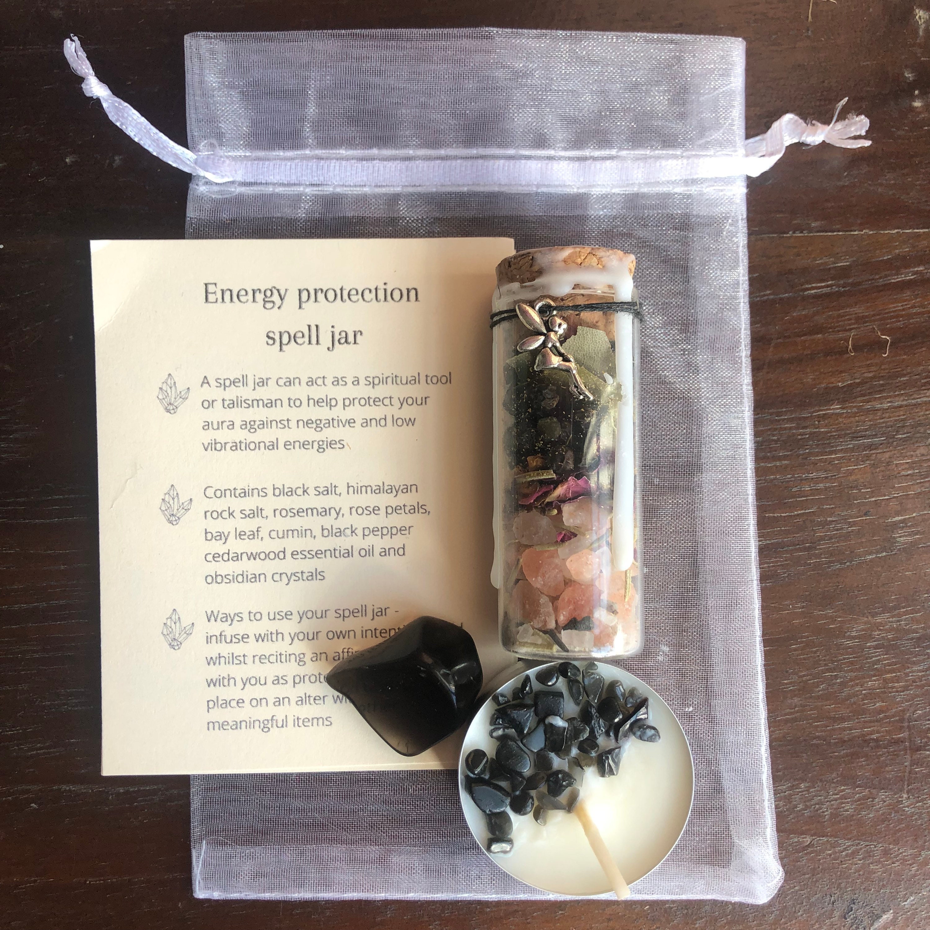 Spell Kit Energy Protection Gift Crystal Healing Witch Craft Herbalism ...