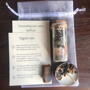 Spell Kit Grounding and Calm Spell Jar Witch Craft Pagan Manifestation ...