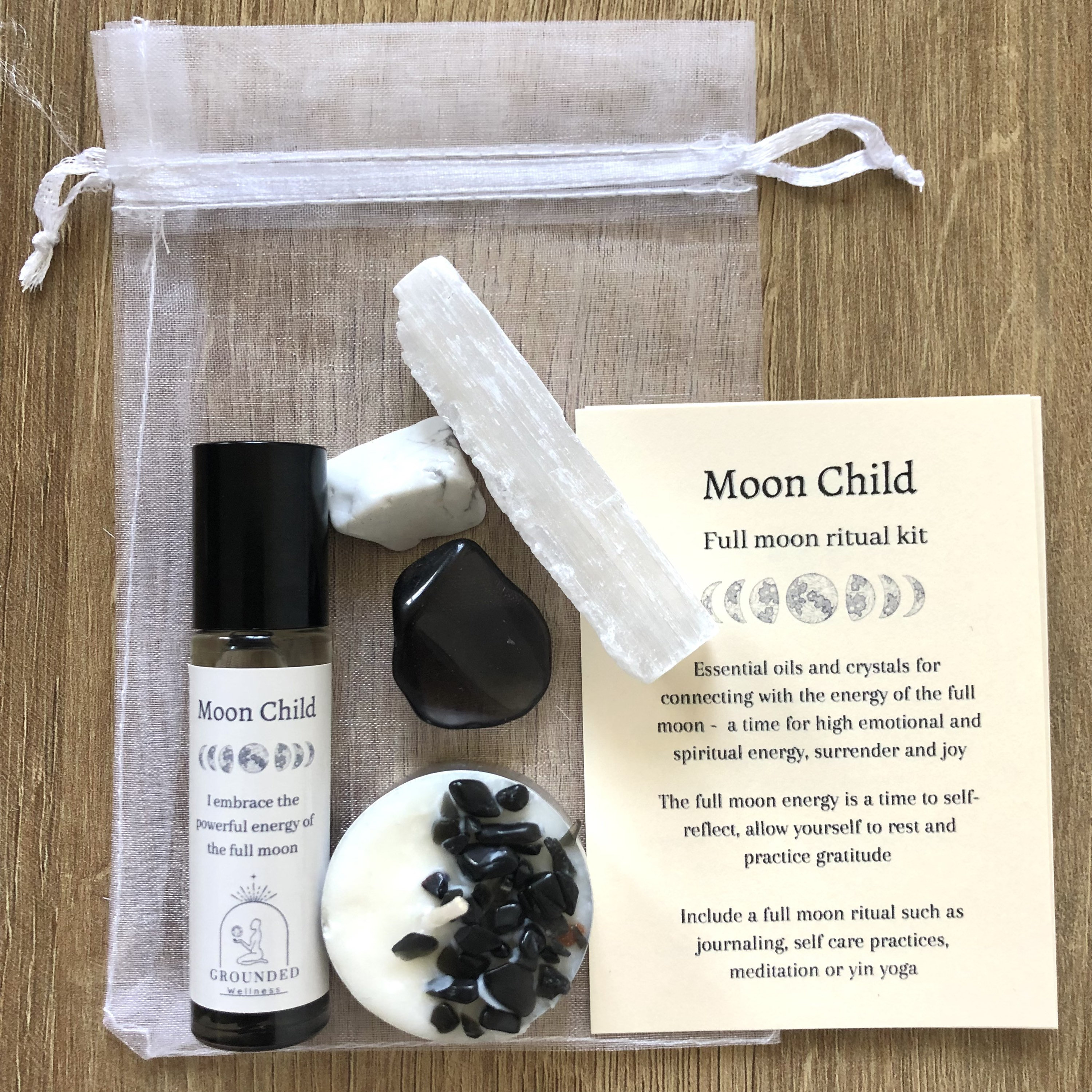 Full Moon Ritual Moon Child Gift Set | Crystals | Essential Oils ...