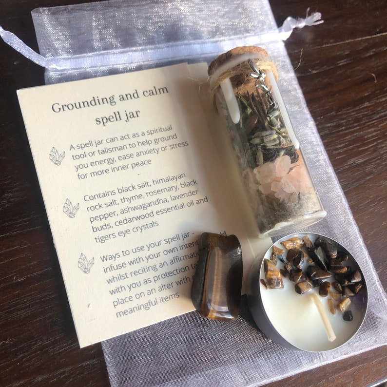 Spell Kit Grounding and Calm Spell Jar Witch Craft Pagan Manifestation ...