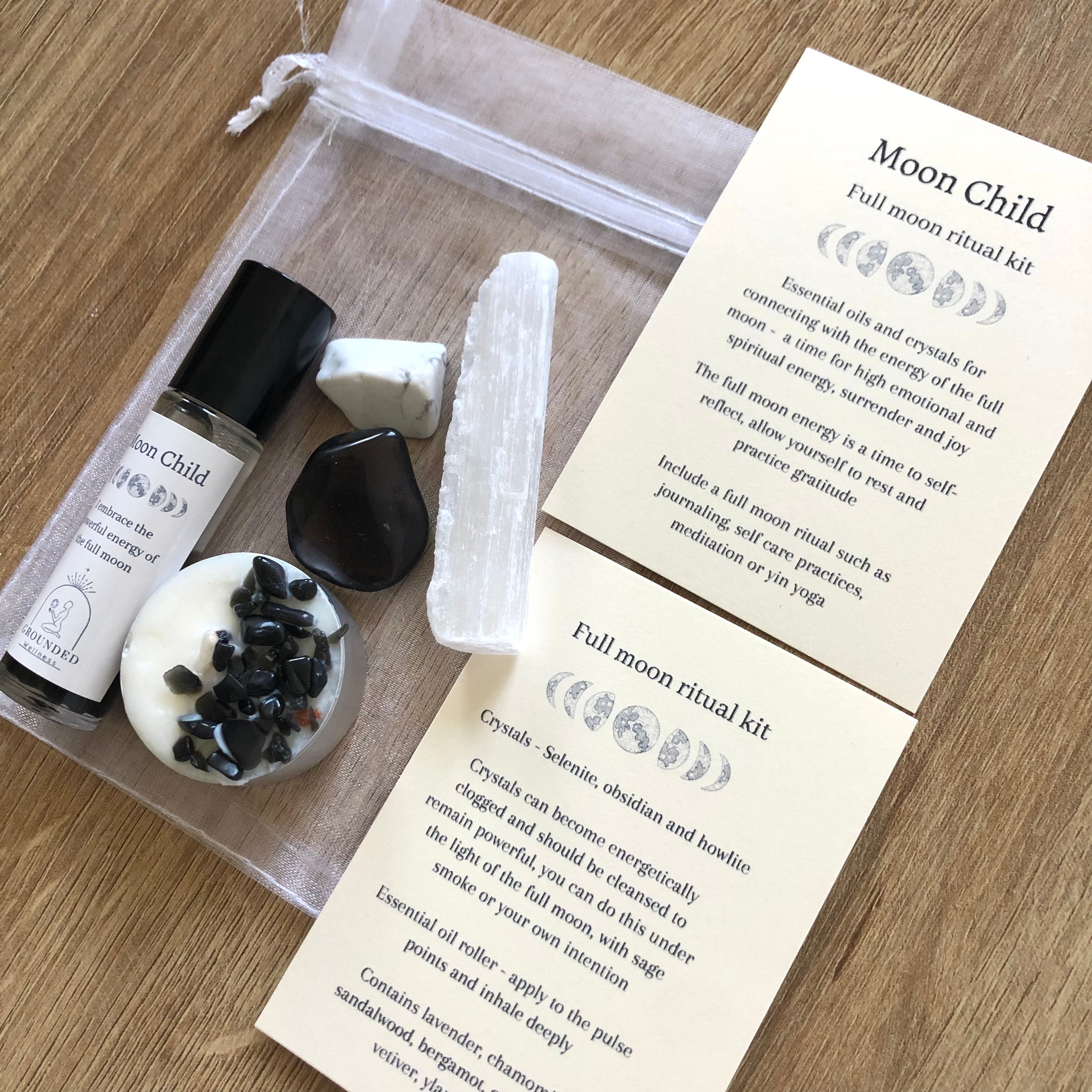 Full Moon Ritual Moon Child Gift Set Crystals Essential Oils Pagan ...