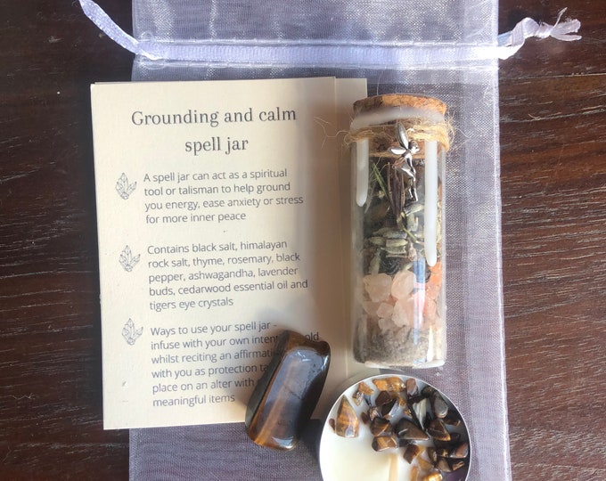 Spell Kit Grounding and Calm Spell Jar Witch Craft Pagan Manifestation ...