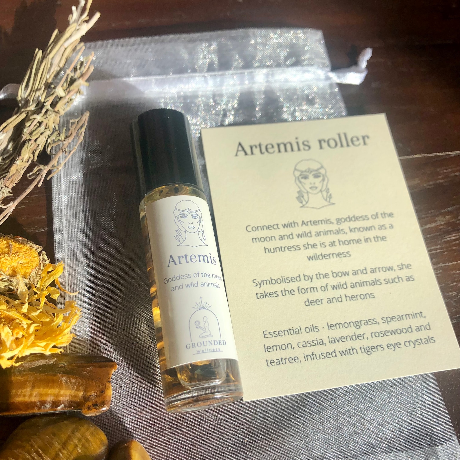 Artemis Goddess Ritual Roller | Greek Mythology Essential Oil Crystal ...