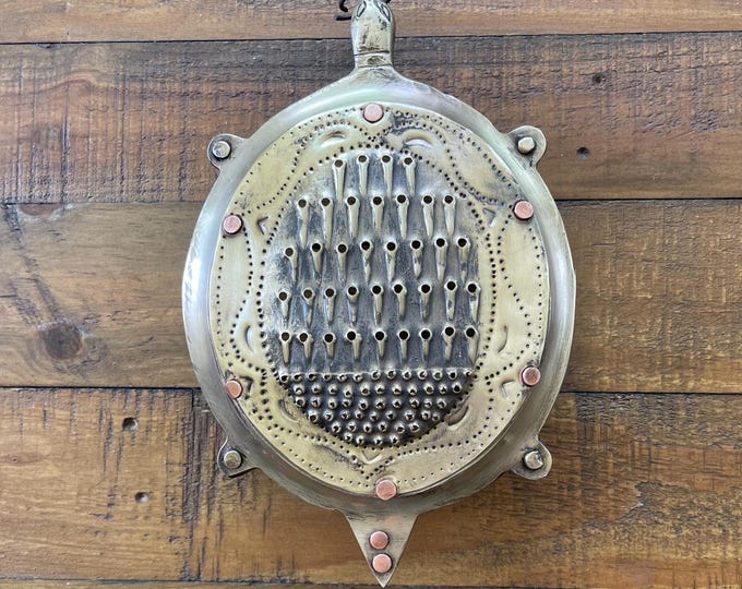 Vintage Brass Original Indian Tortoise Coconut Grater - Etsy