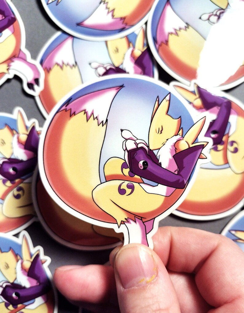 Renamon Sticker digimon Tamers - Etsy
