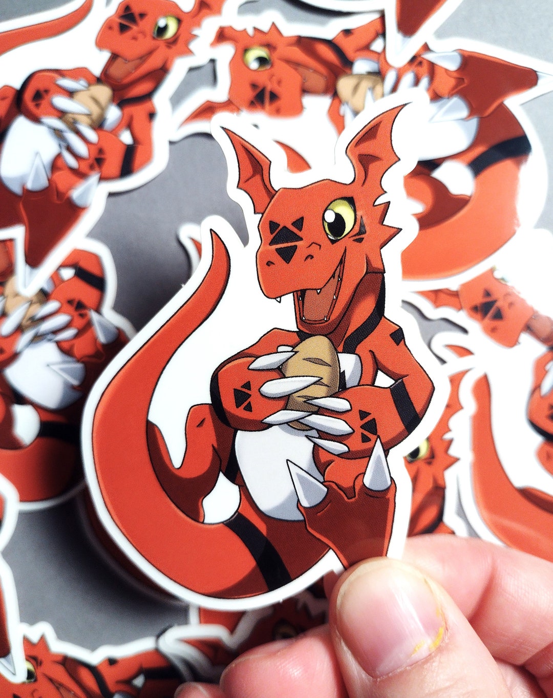 Guilmon Sticker digimon Tamers - Etsy