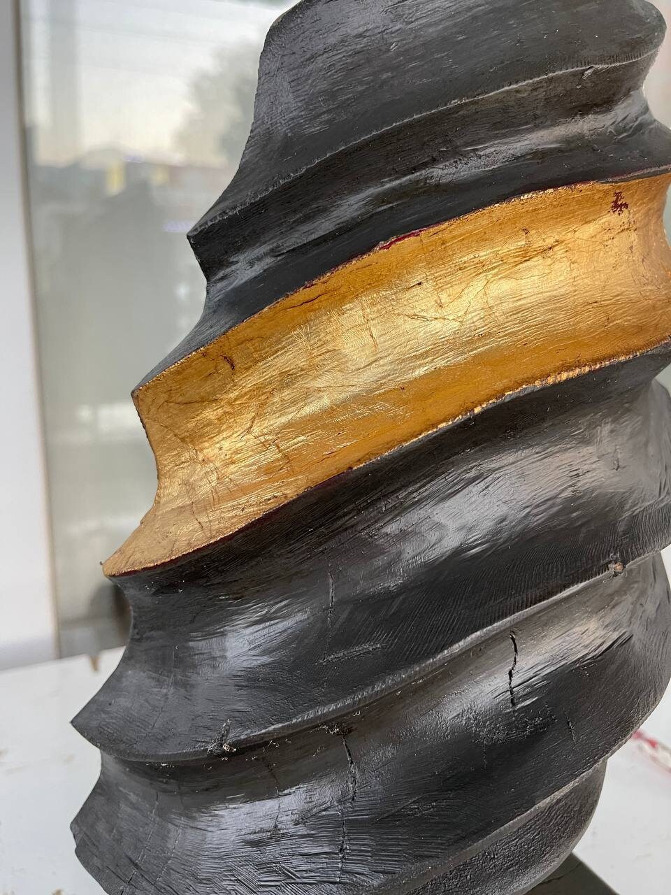 Ribbed Oval Weird Sculpture, Wooden Weird Sculpture, Greek Sculpture ...