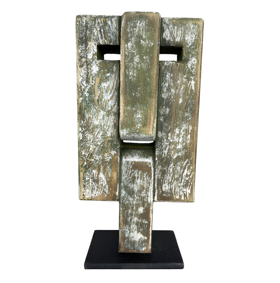 Wooden Weird Statue, Weird Sculpture Tabletop Decor, Rustic Sculpture ...